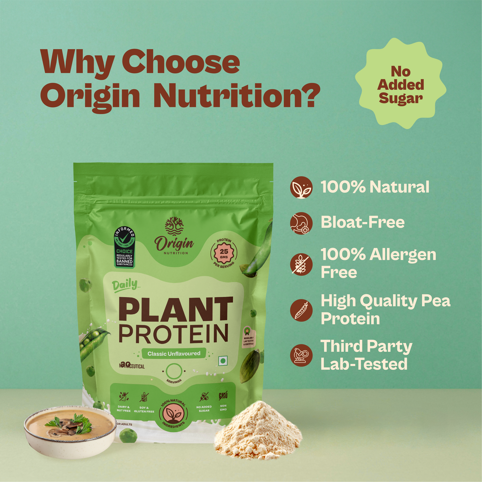 Daily Plant Protein - Classic Unflavoured – Origin Nutrition